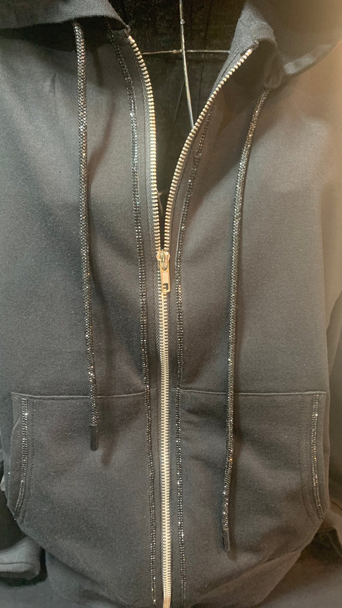 Black on Black Hoodie (FLEECE INSIDE) – www.malanalove.com